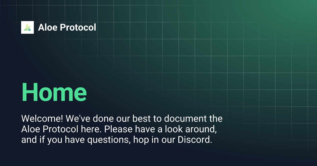 Home | Aloe Protocol